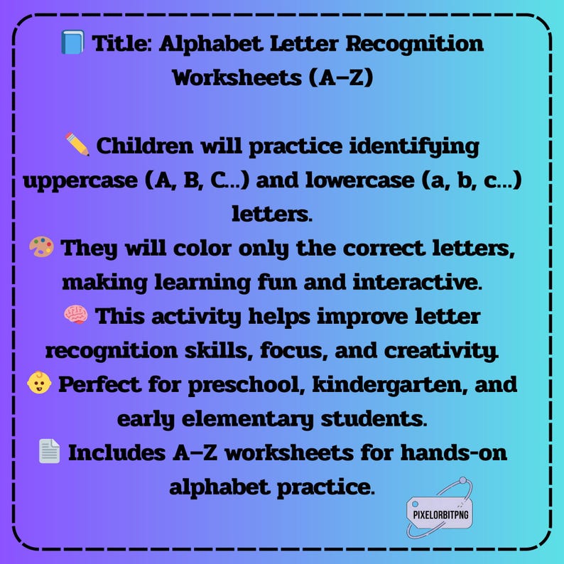 Alphabet Letter Recognition Coloring Worksheets A–Z | Preschool ...