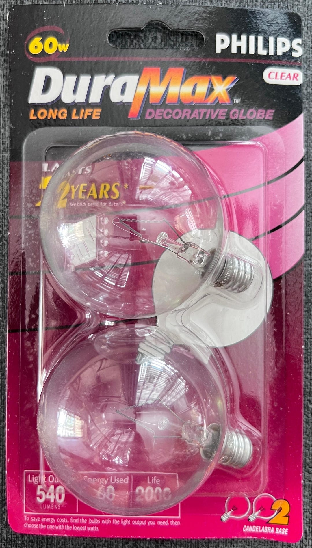 Four (4) Duramax Extended Long Life Old School Incandescent Decorative ...