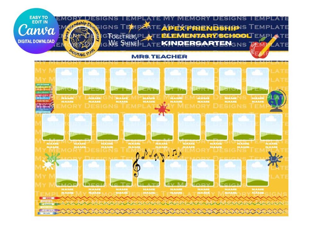 Editable Classroom Roster Template | Students’ Names & Photos | Apex ...