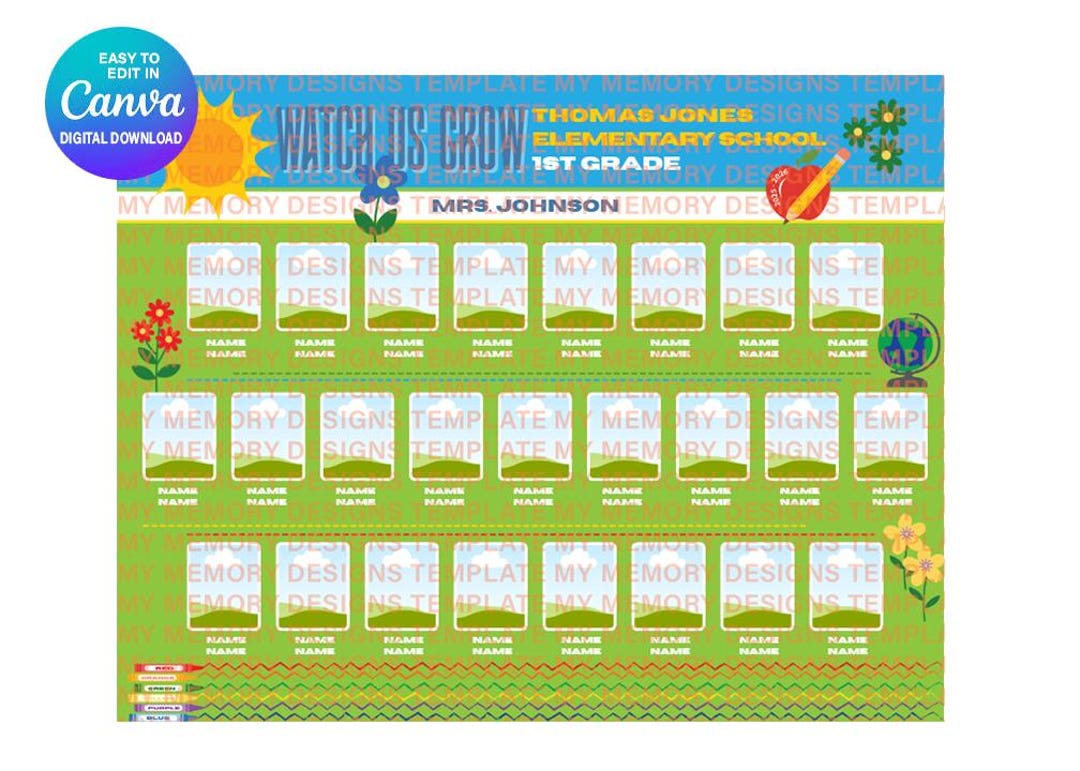 Editable Classroom Roster Template | Students’ Names & Photos | Watch ...