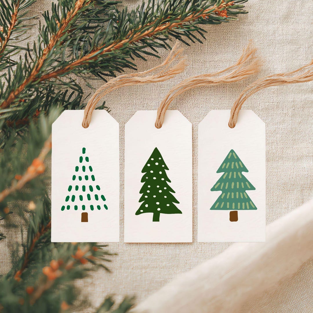 Printable Christmas Tree Gift Tags- Instant Download - Etsy