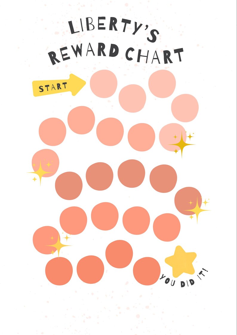 Reward Chart | Digital Download | Personalised - Etsy