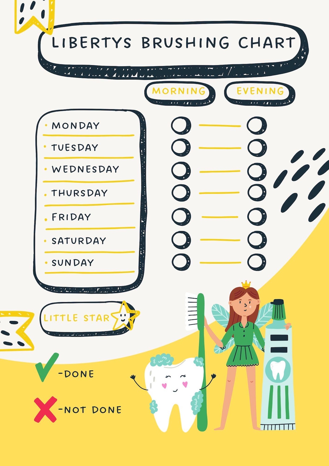 Kids Tooth Brushing Chore Checklist | Digital Download - Etsy