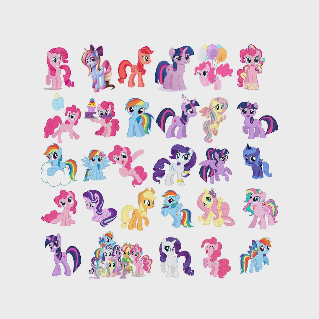 My Little Pony PNG, Images Little Pony, Birthday, Stickers, Sublimation ...