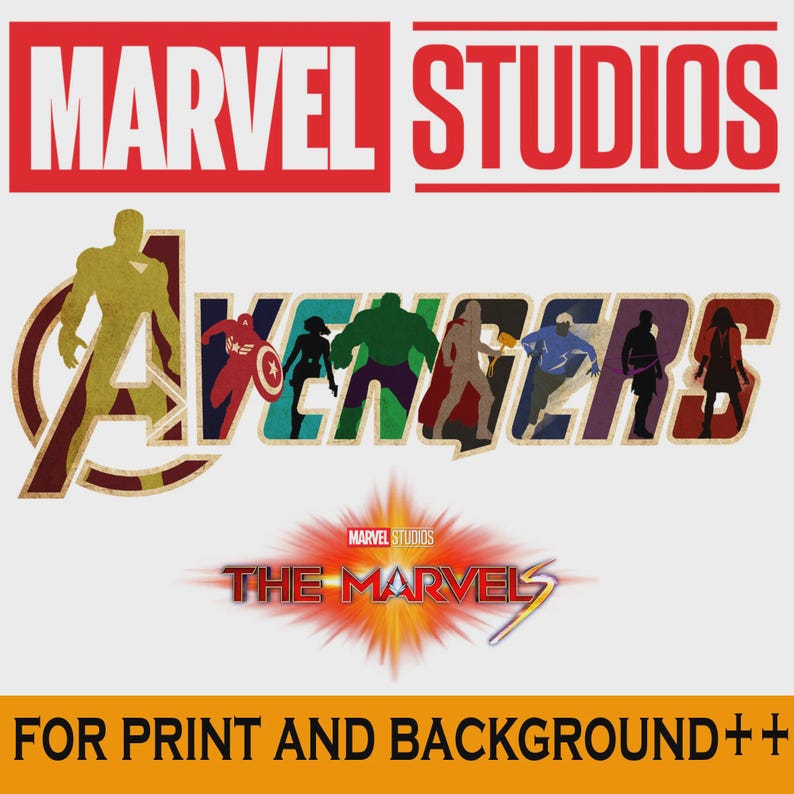 Marvel Logo Png Files for Print and Cricut Clipart, Avengers Png ...
