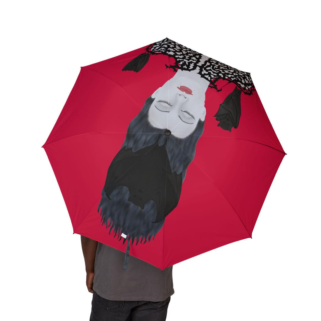 Foldable Red Umbrella Vampire and Bats - Etsy