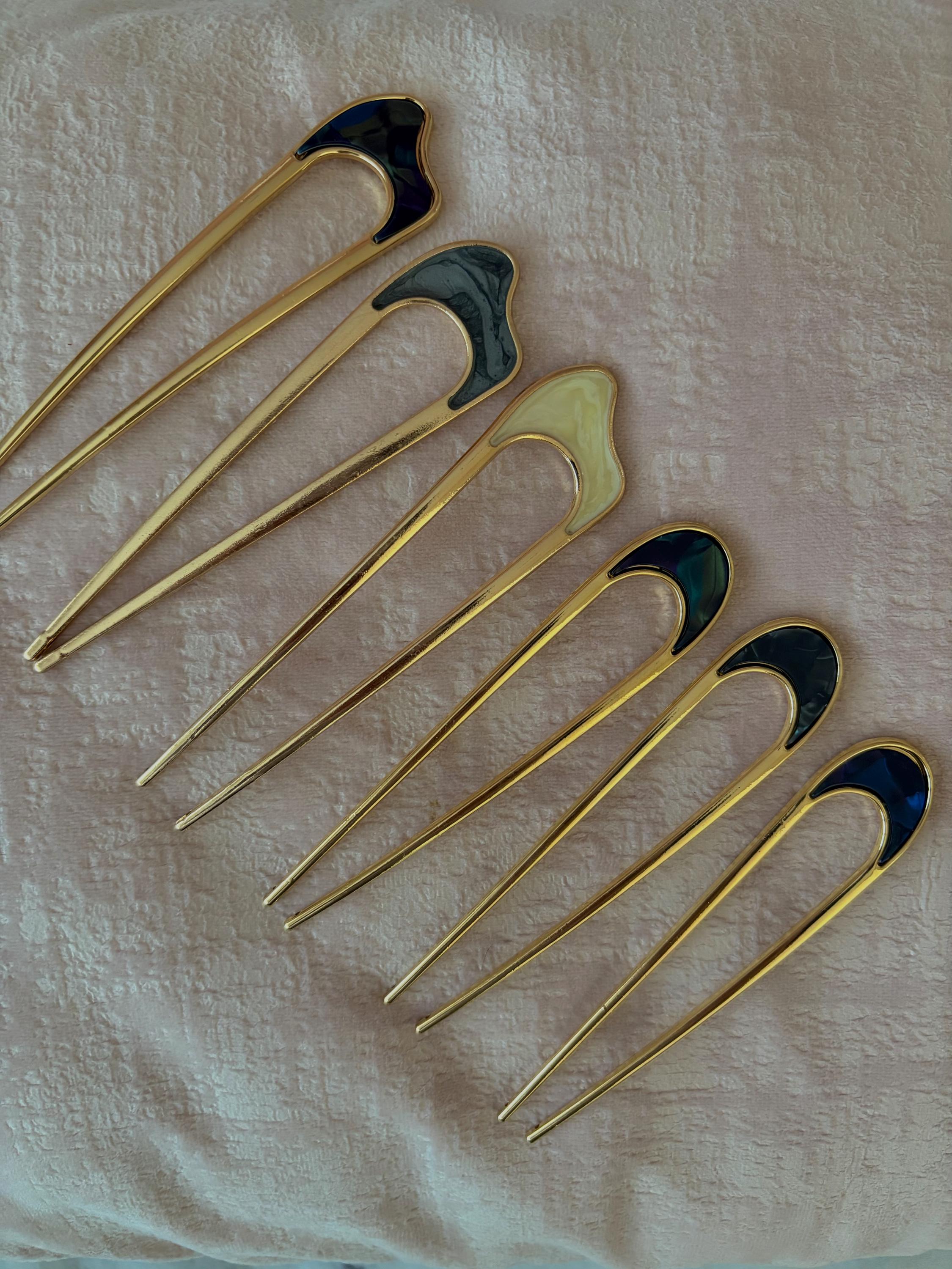 Hair Pin | Metal Hair Comb, U Shape Hair Pin, French Hair Pin - Etsy