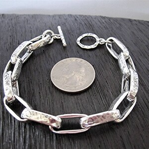 Mixed Metal Minimalist Chain Link Bracelet in Sterling Silver and Gold ...