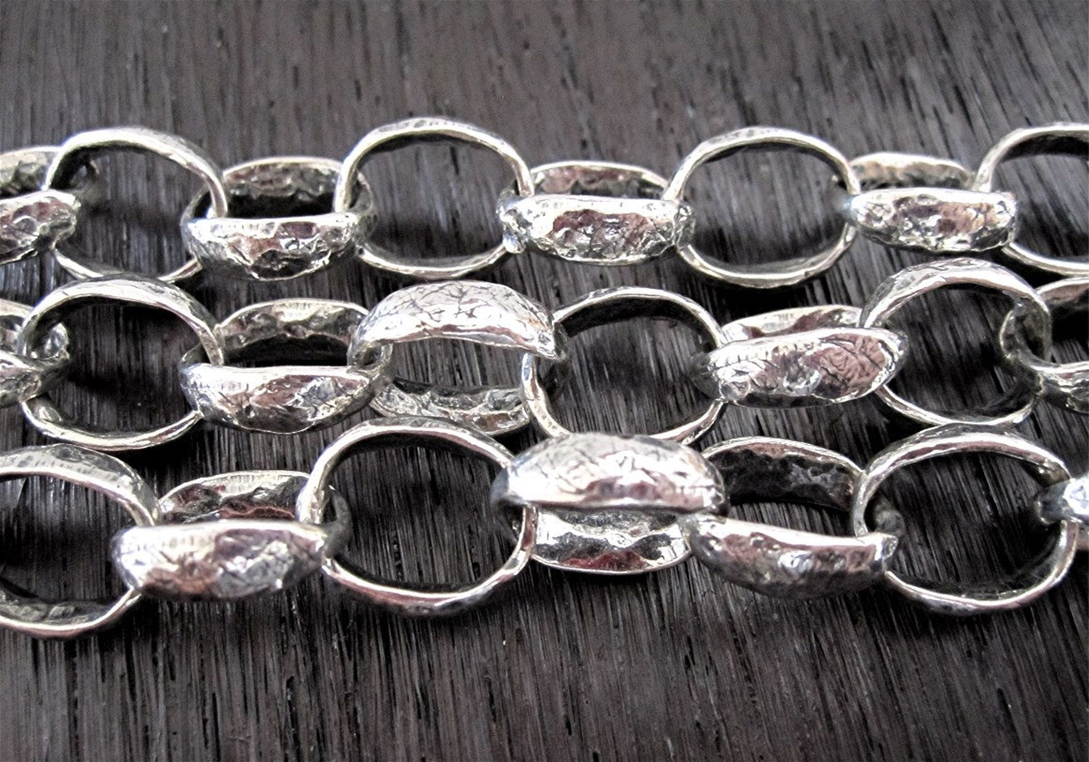 Adjustable Classic Large Handmade Textured Sterling Silver - Etsy