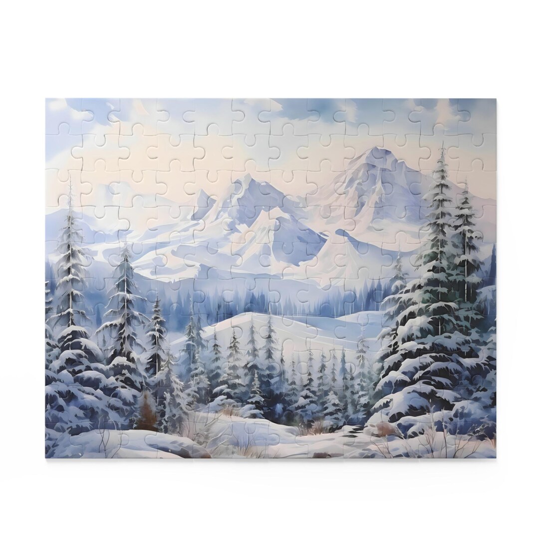 Snowy Mountain Serene Winter Landscape Puzzle (120, 252, 500-piece ...