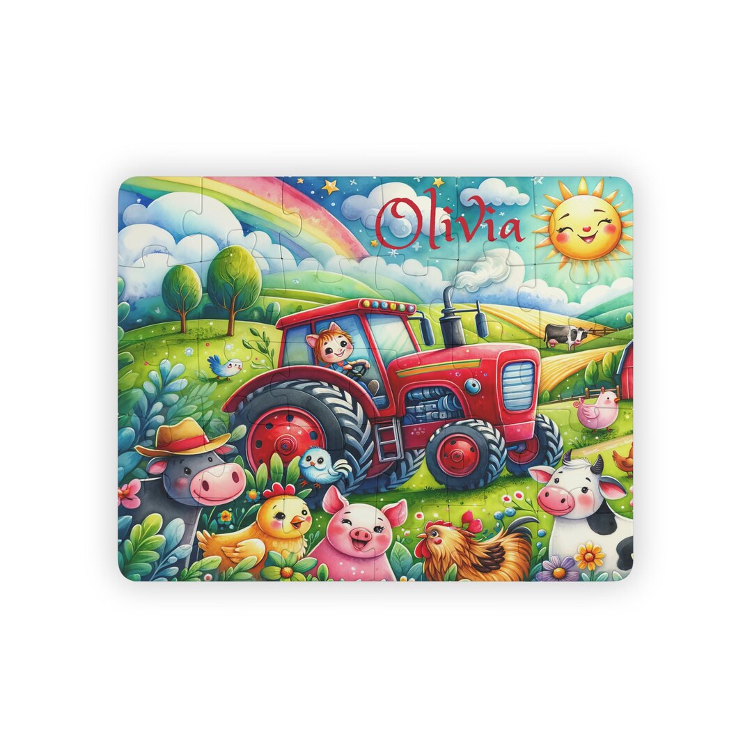 Personalized Kids' Farm Puzzle, Fun Educational Toy for Children ...