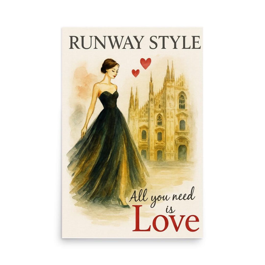 Runway Style: Watercolor Art Poster Inspired by Milan - Etsy