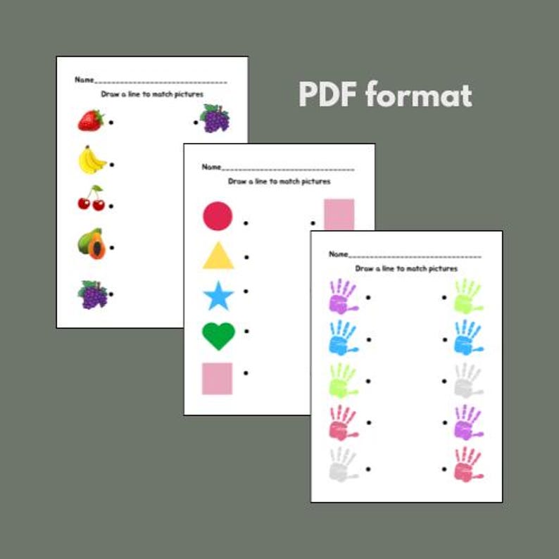 Printable Matching Worksheets for Kindergarten & Preschool | Early ...