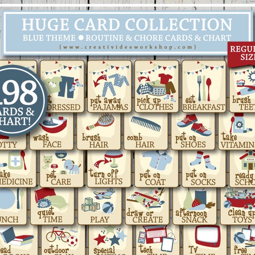 HUGE BUNDLE Children's Printable Routine AND Chore - Etsy