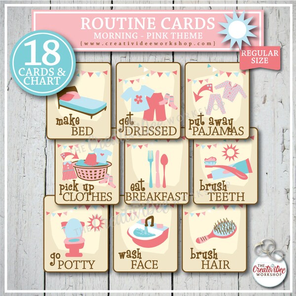 Morning Routine Card - Etsy