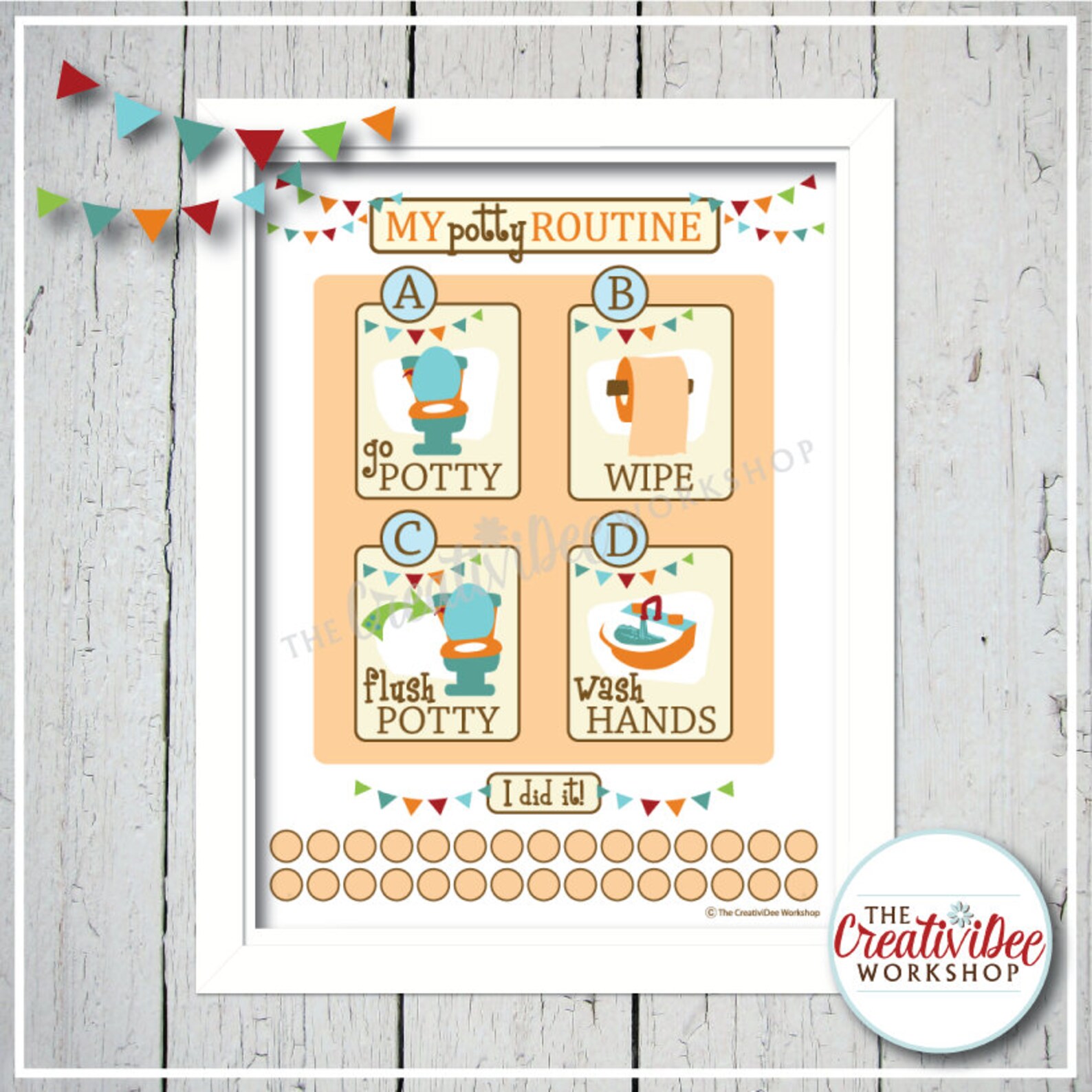 Potty Routine Chart Potty Training Chart Printable Potty | Etsy