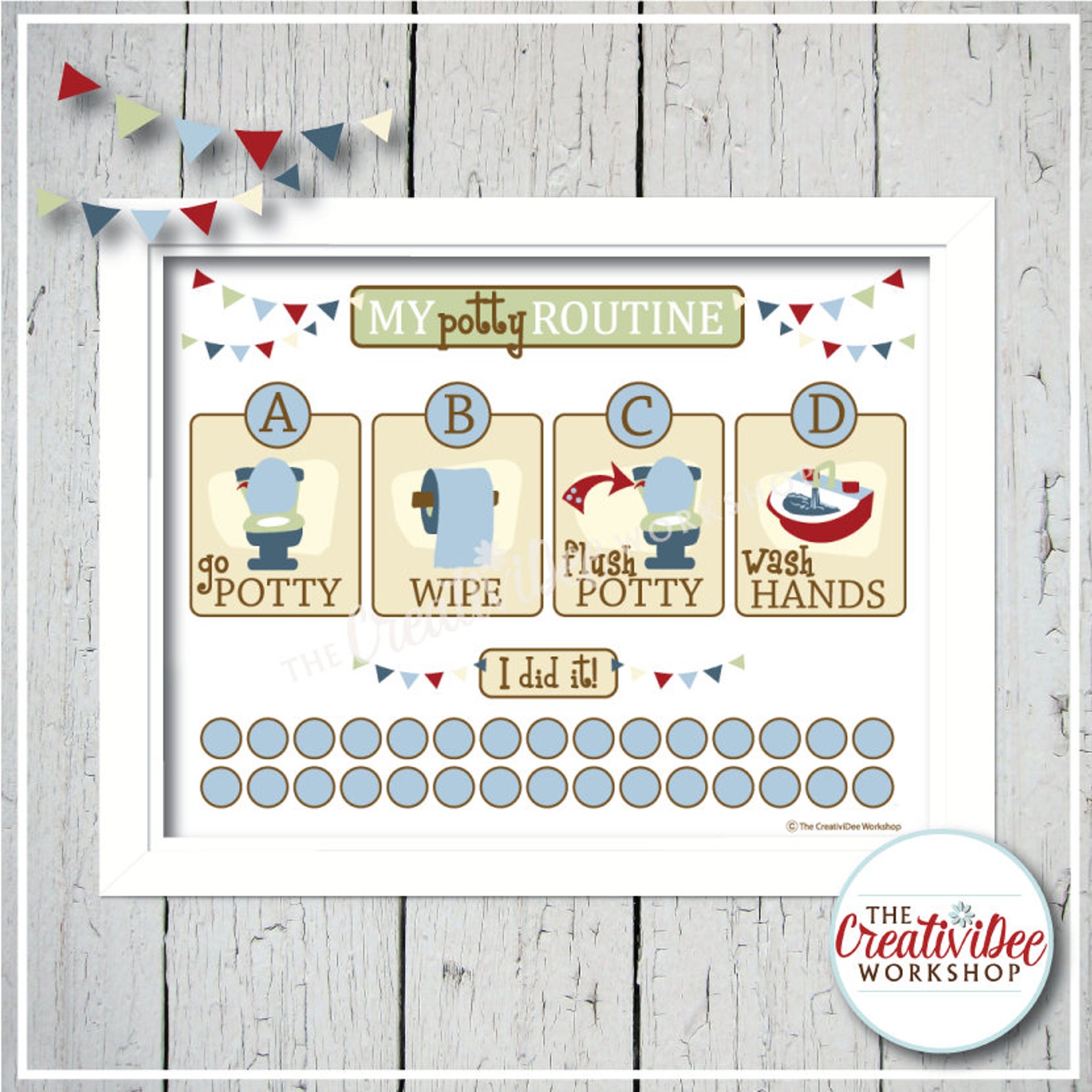 Potty Training Chart Printable Potty Chart Potty Routine - Etsy