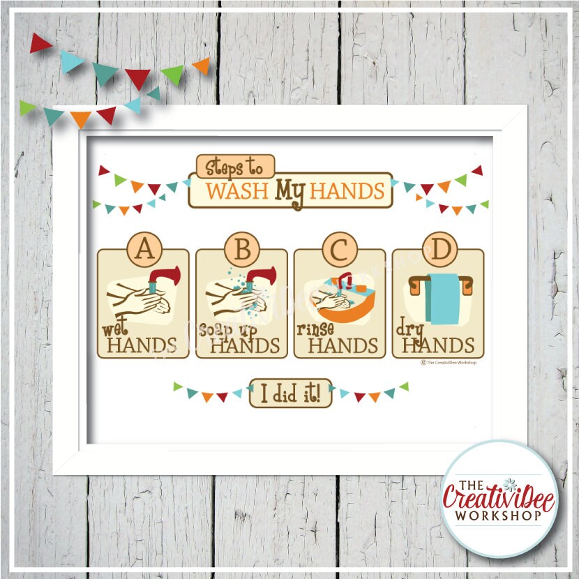 Wash My Hands Chart | Kids Hygiene Routine (digital Download) - Etsy