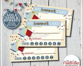Punch Card Instant Download Incentive Card Back to School - Etsy