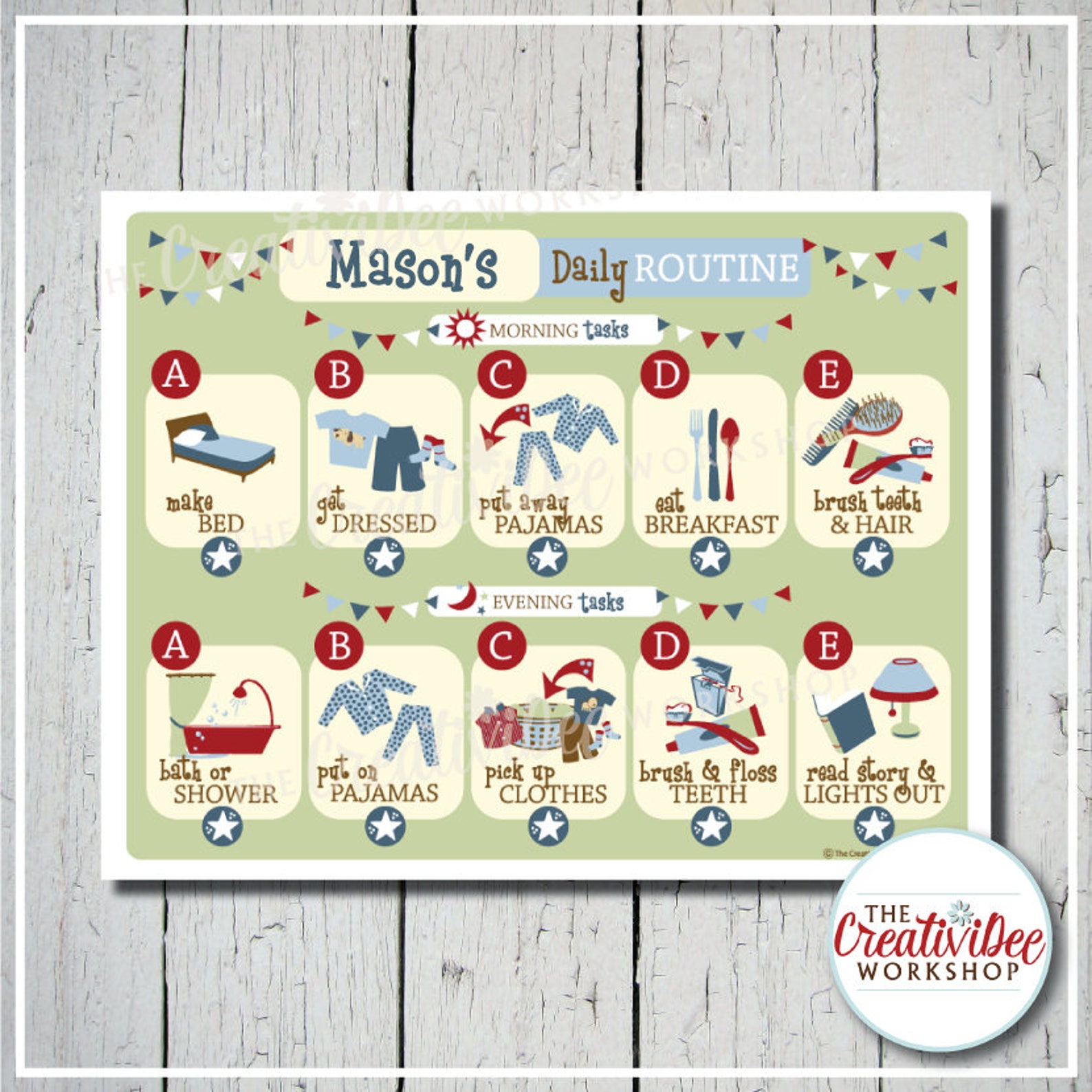 Printable Daily Morning and Evening Routine Chart for | Etsy