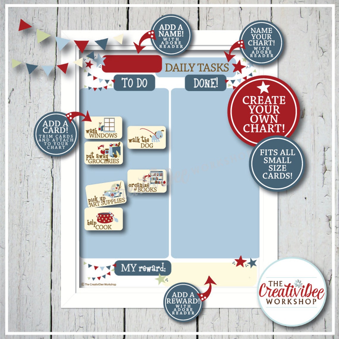 HUGE BUNDLE | 192 Printable Children's Routine and Chore Cards ...