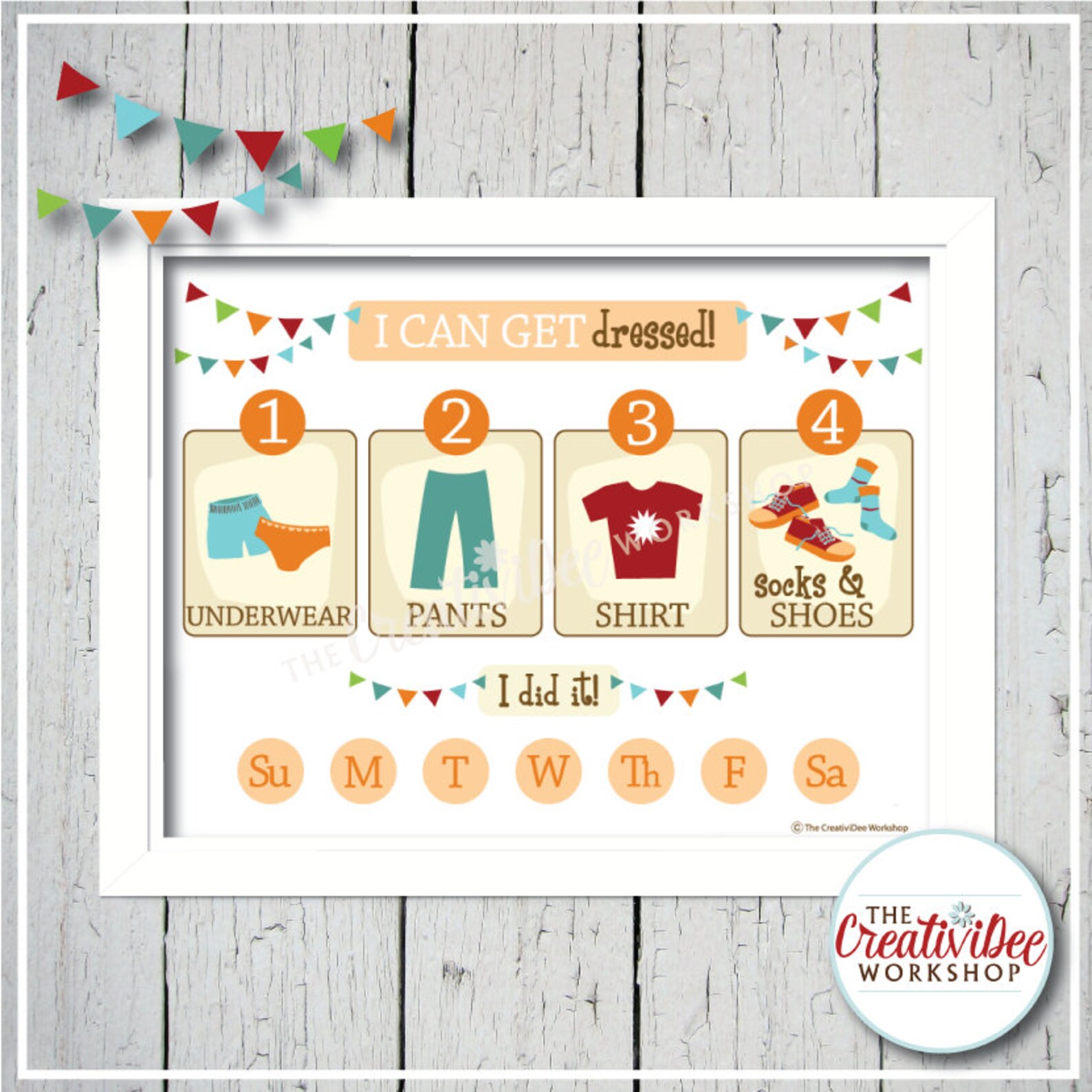 Getting Dressed Chart | Steps to Get Dressed | Children's Chart ...