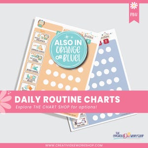 Pink After School Routine Chart – Kids Daily Checklist With Editable ...