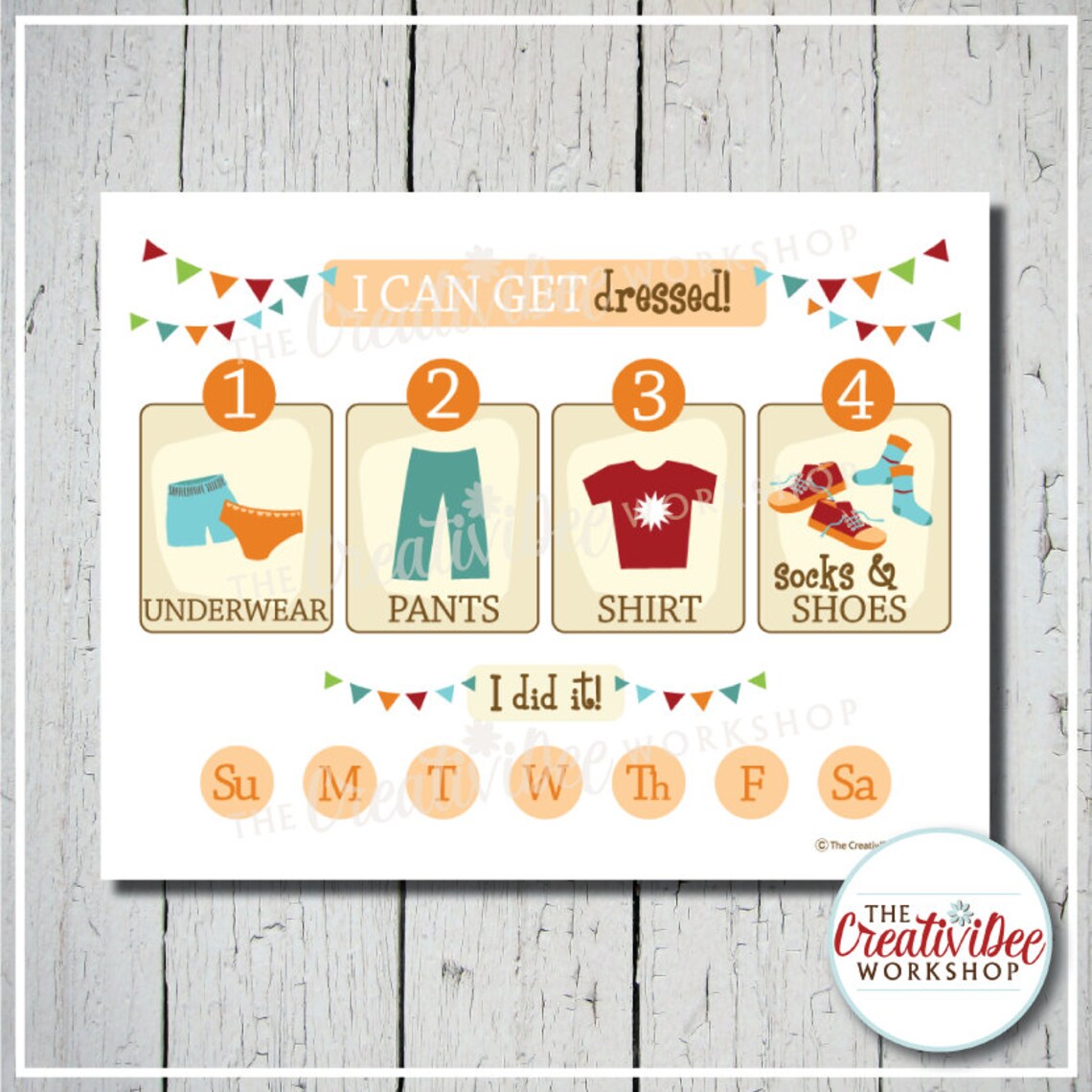 Getting Dressed Chart | Steps to Get Dressed | Children's Chart ...
