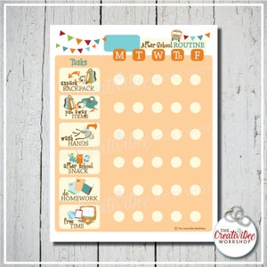 Morning, Afternoon, Bedtime, Before School, After School Printable ...