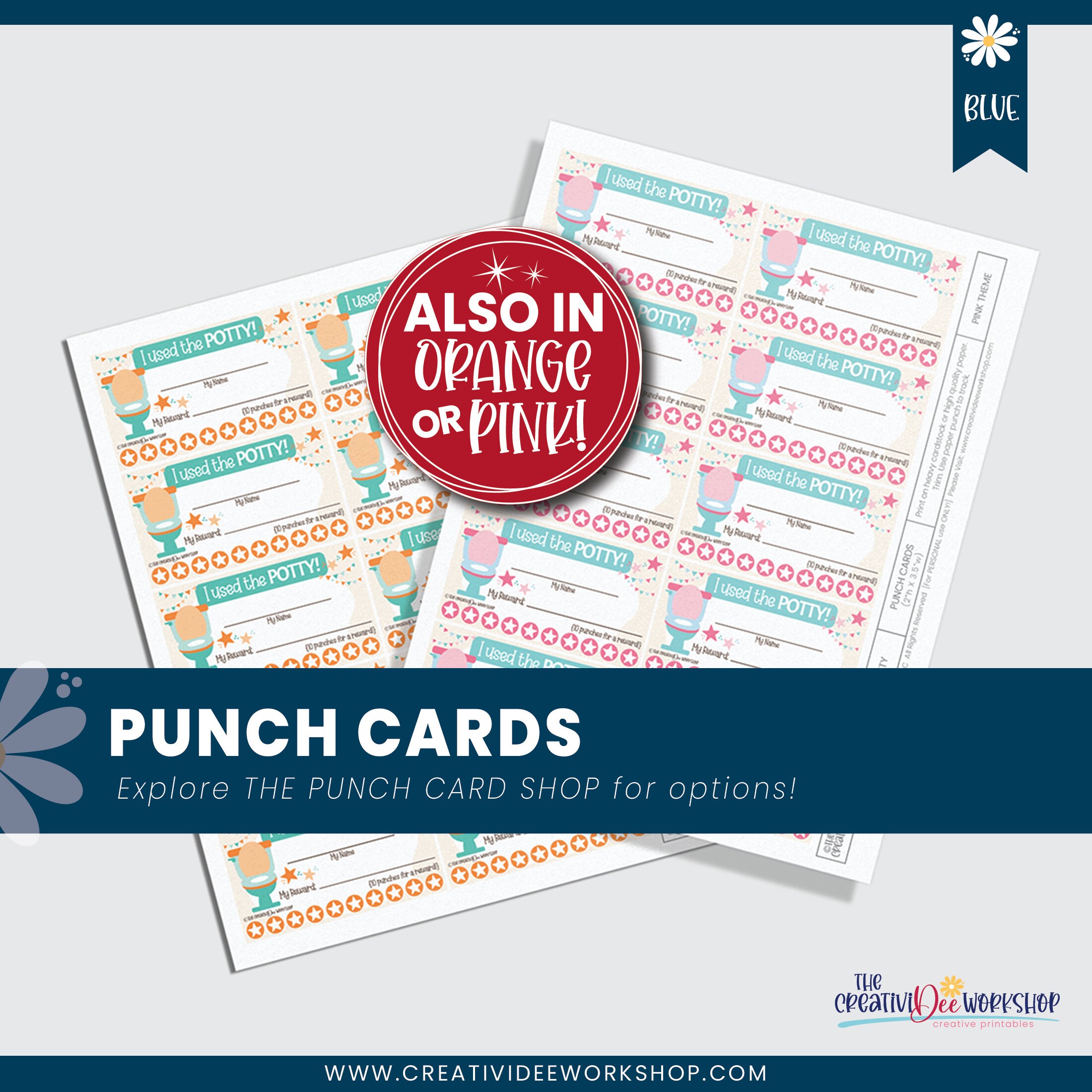 Potty Training Punch Cards, Editable Name and Reward, Toilet Training ...