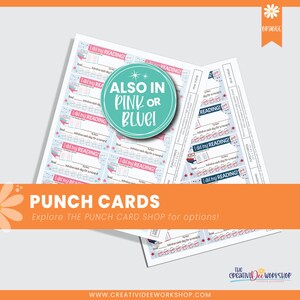 Printable Reading Punch Card for Kids, Editable Name and Time, Orange ...