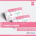 Printable Pink Ready on Time Punch Card for Kids, Editable Name ...