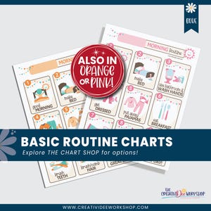 Morning Routine Chart for Children, Personalized Basic Style Chart, Kid ...