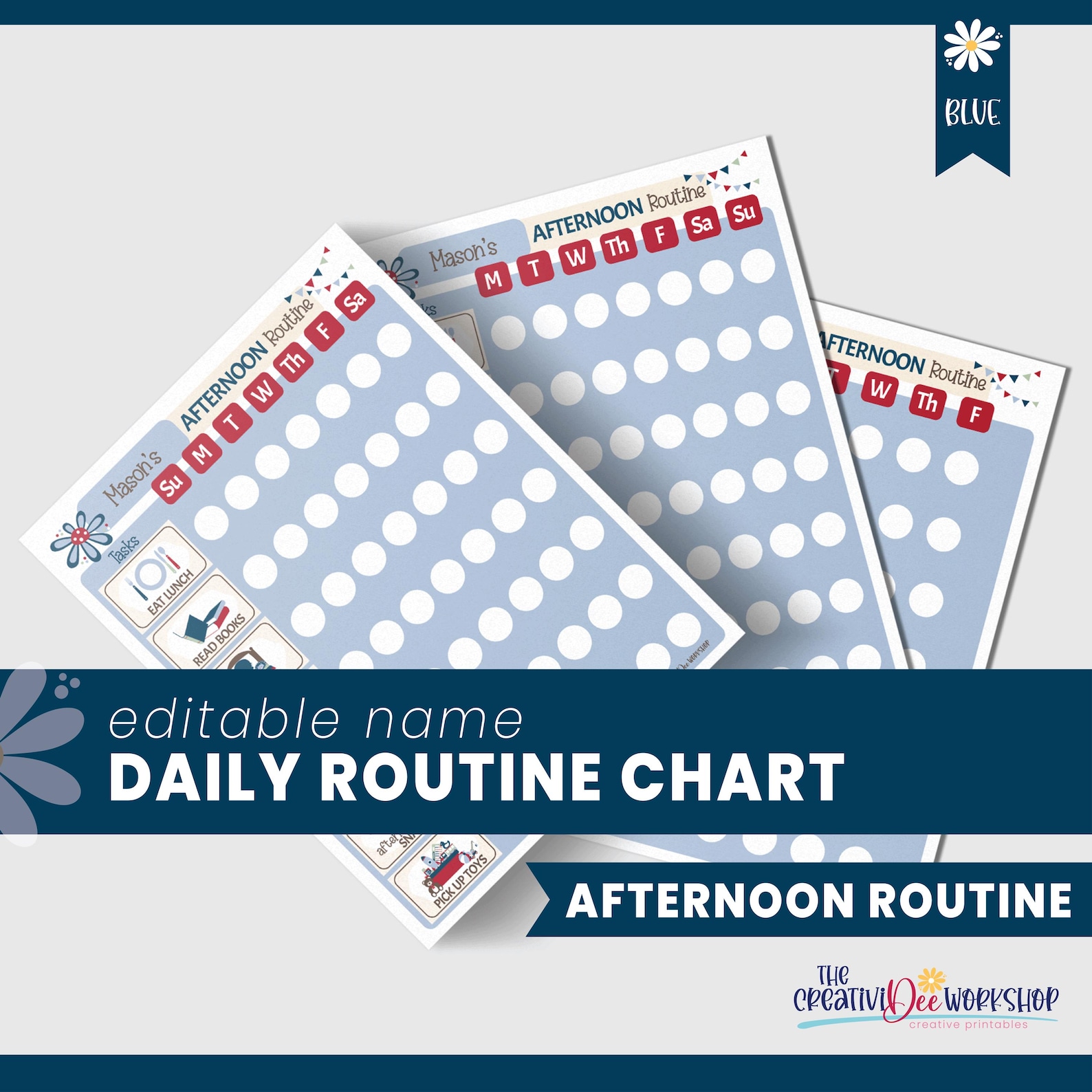 Printable Afternoon Routine Chart for Children With Editable Name - Kid ...