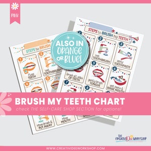 Printable Brush My Teeth Chart, Children's Daily Routine, Editable Name ...