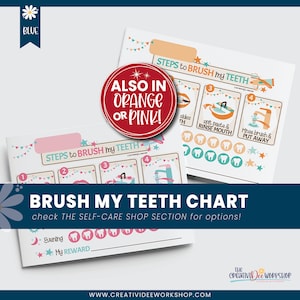Printable Brush My Teeth Chart, Children's Daily Routine, Editable Name ...