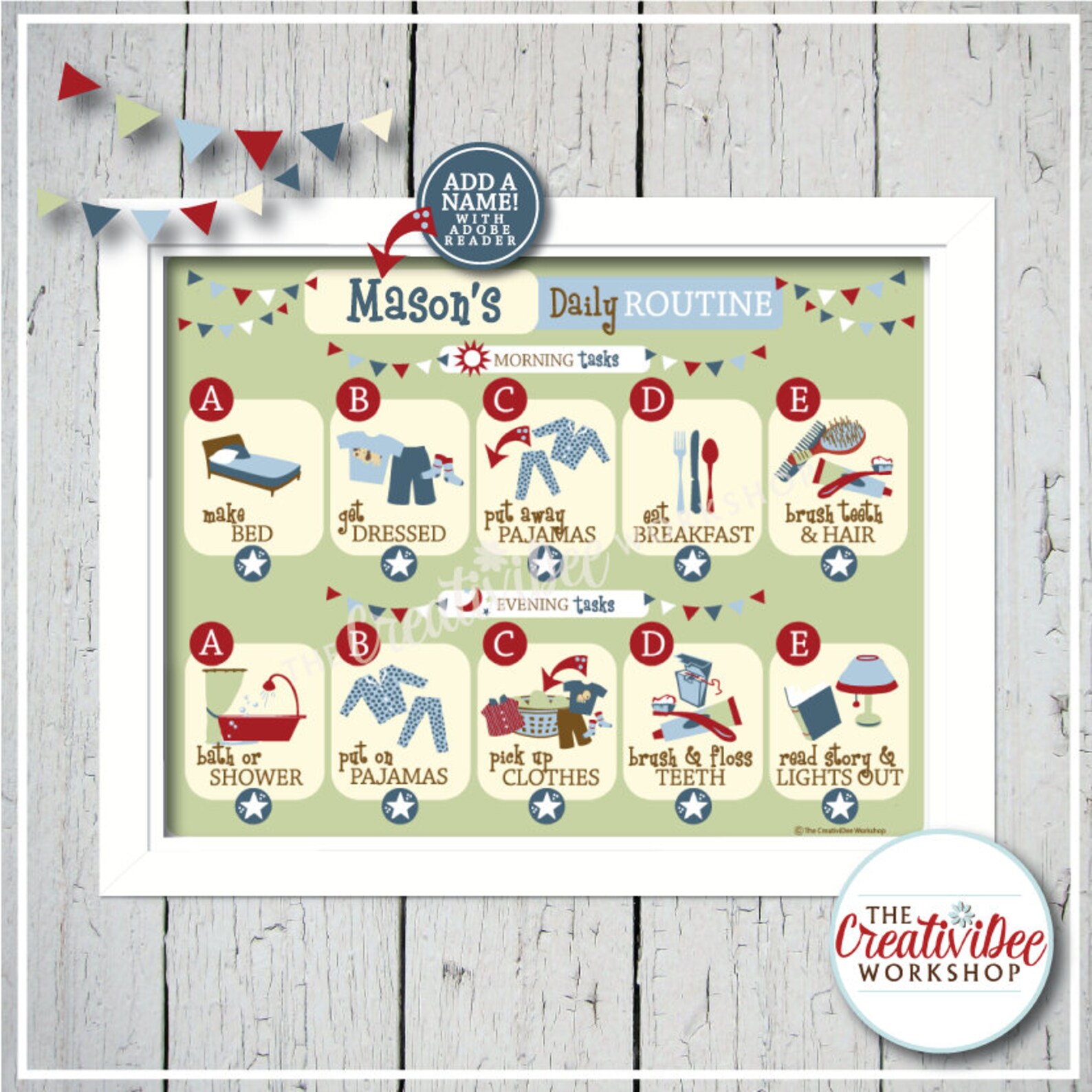 Printable Daily Morning and Evening Routine Chart for | Etsy