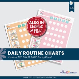 Printable Blue Before School Routine Chart – Personalized Visual ...
