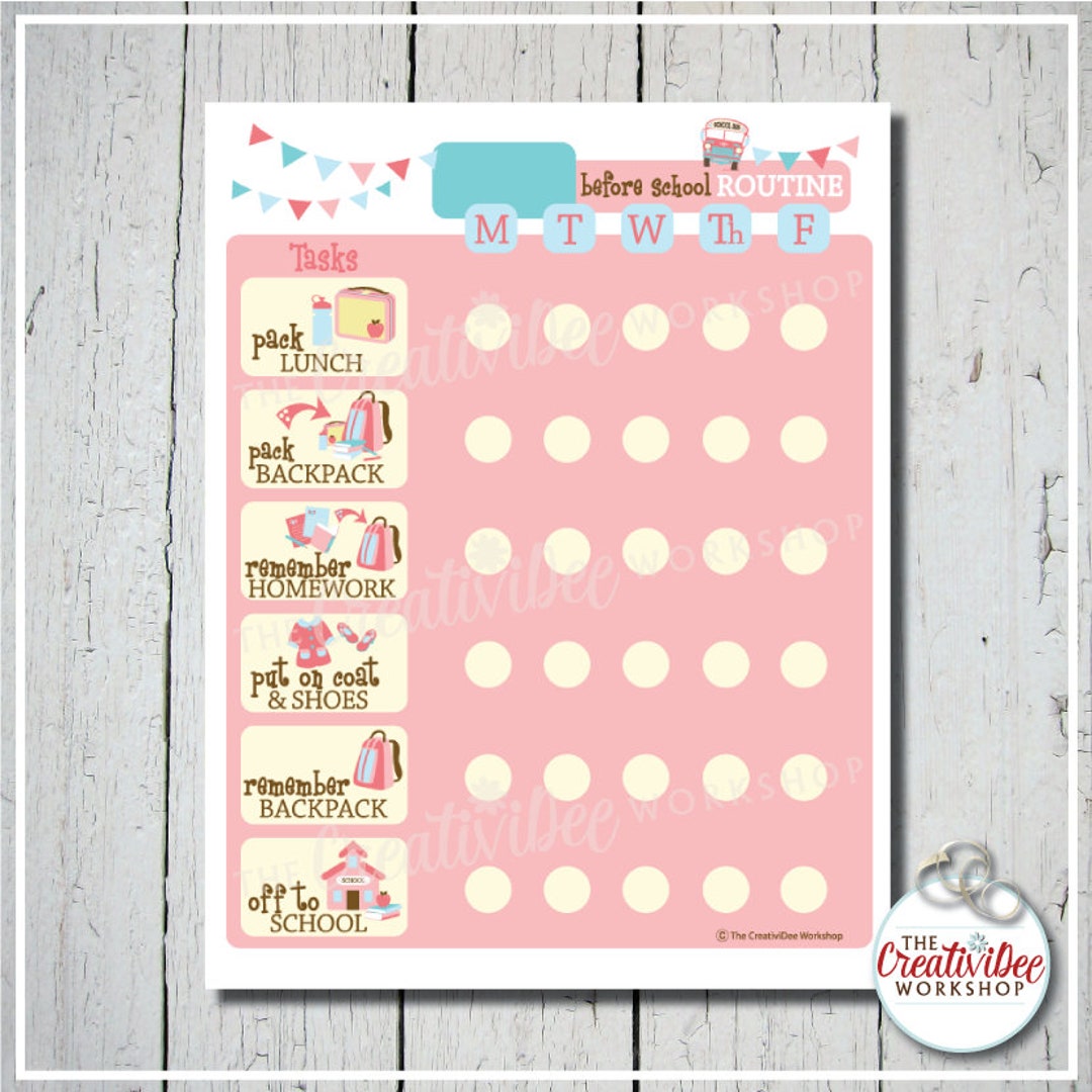 Cuadro de rutinas para niños después de la escuela para - Etsy España