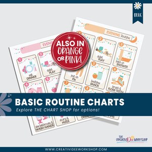 Evening Routine Chart for Children, Boy's Daily Bedtime Tasks, Kid's ...