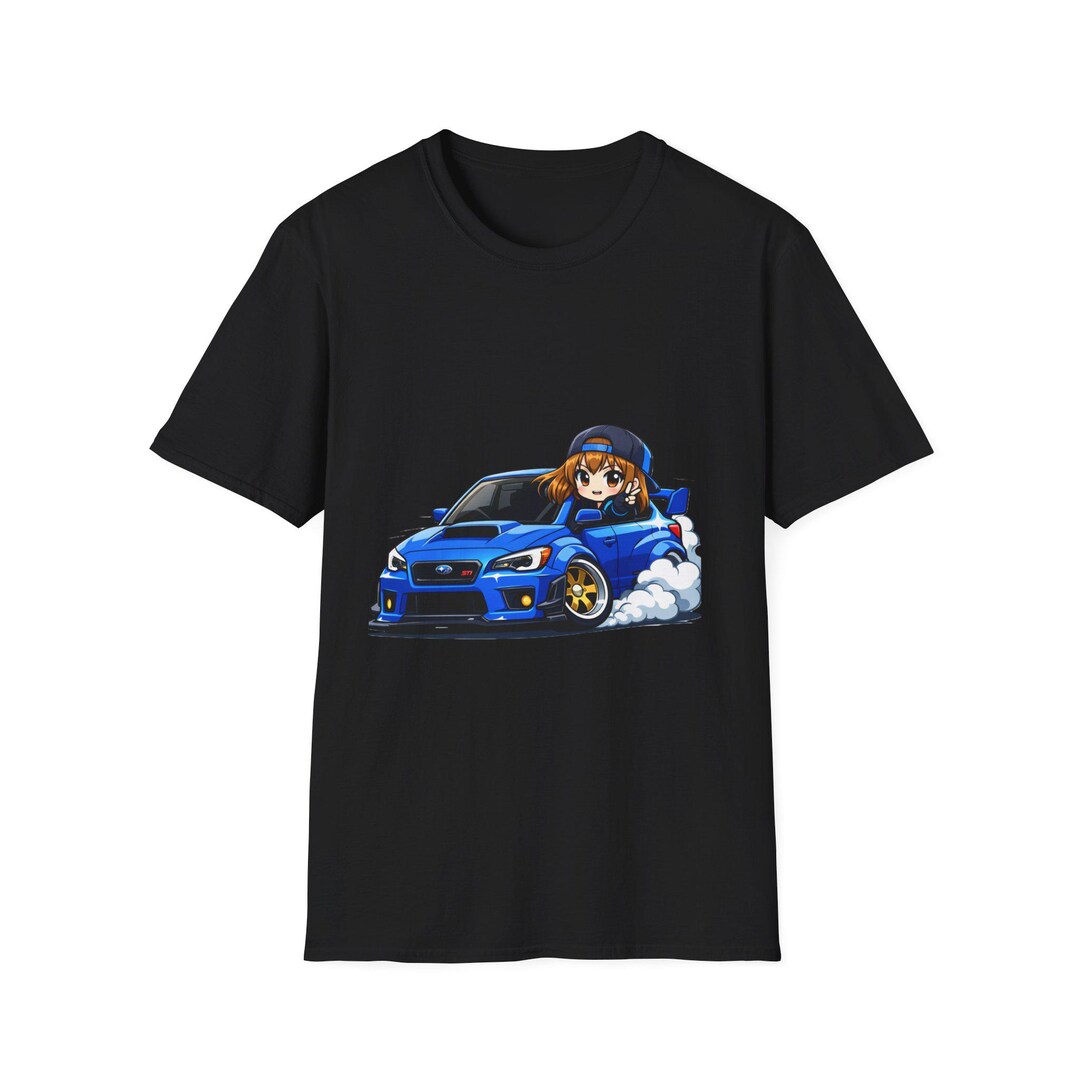 Anime Girl Drift Subaru - Graphic T-shirt - Etsy