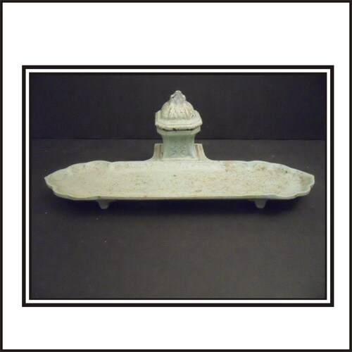 Vintage Glass Inkwell Two Trays and Pen Trays FREE Shipping | Etsy