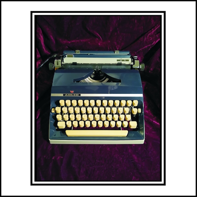 Blue Typewriter - Etsy