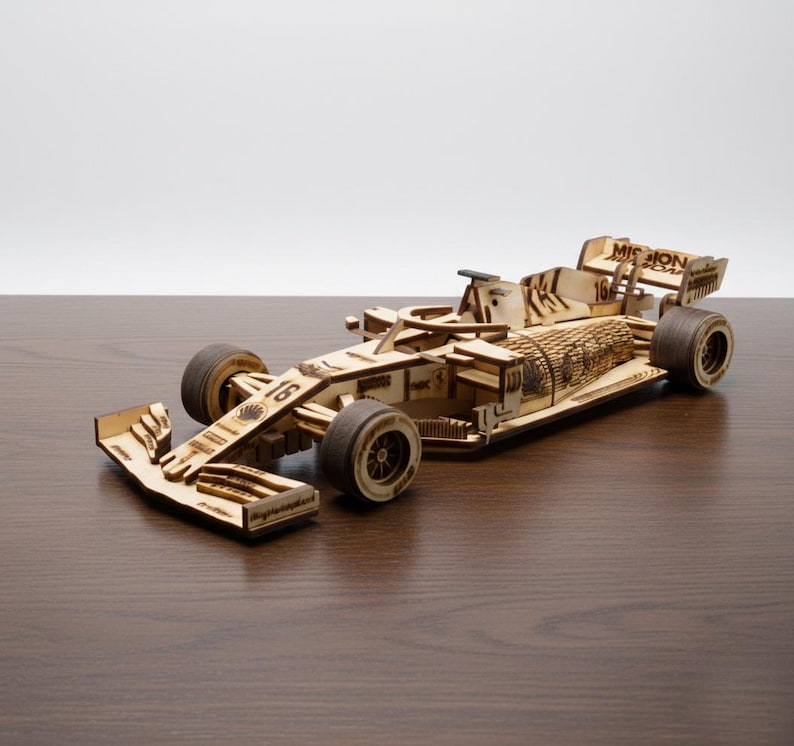 Formula Race Car 3D Puzzle Laser Cut Files, Grand Prix Model SVG ...