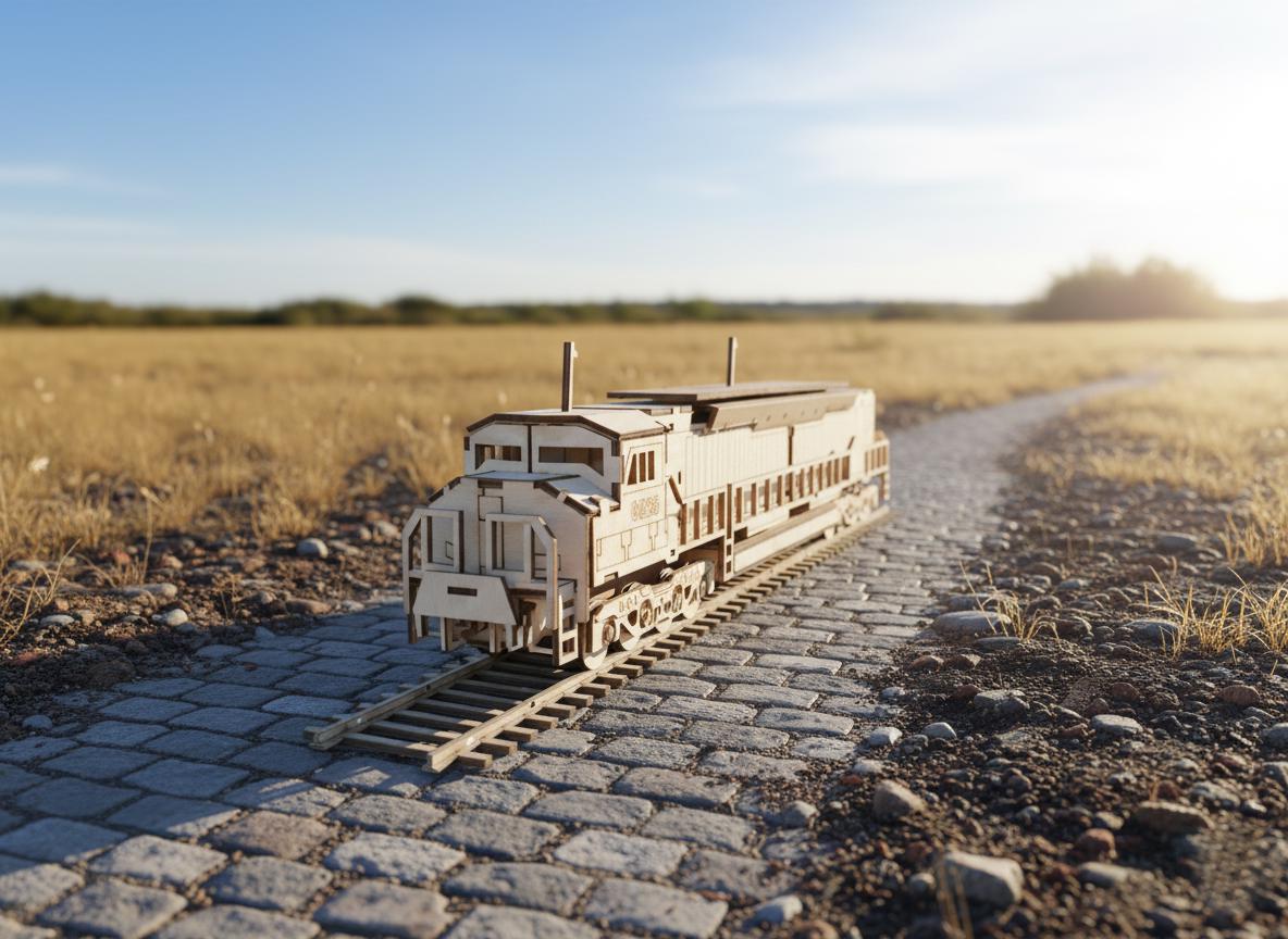 Diesel Locomotive Laser Cut File, 3D Wooden Train Model SVG DXF ...