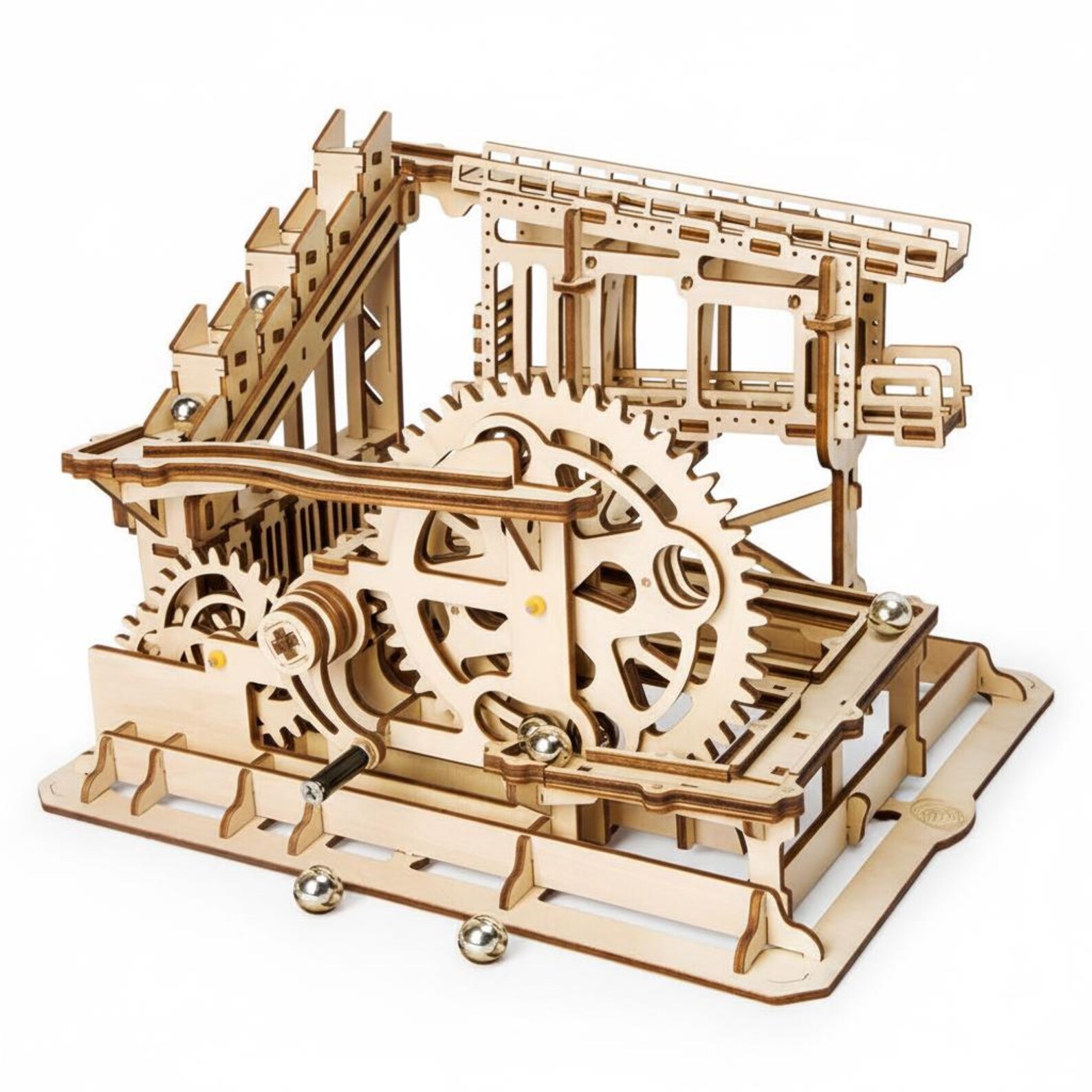 Wooden Marble Run SVG | Kinetic Art Laser Cut Files | 3D Mechanical ...