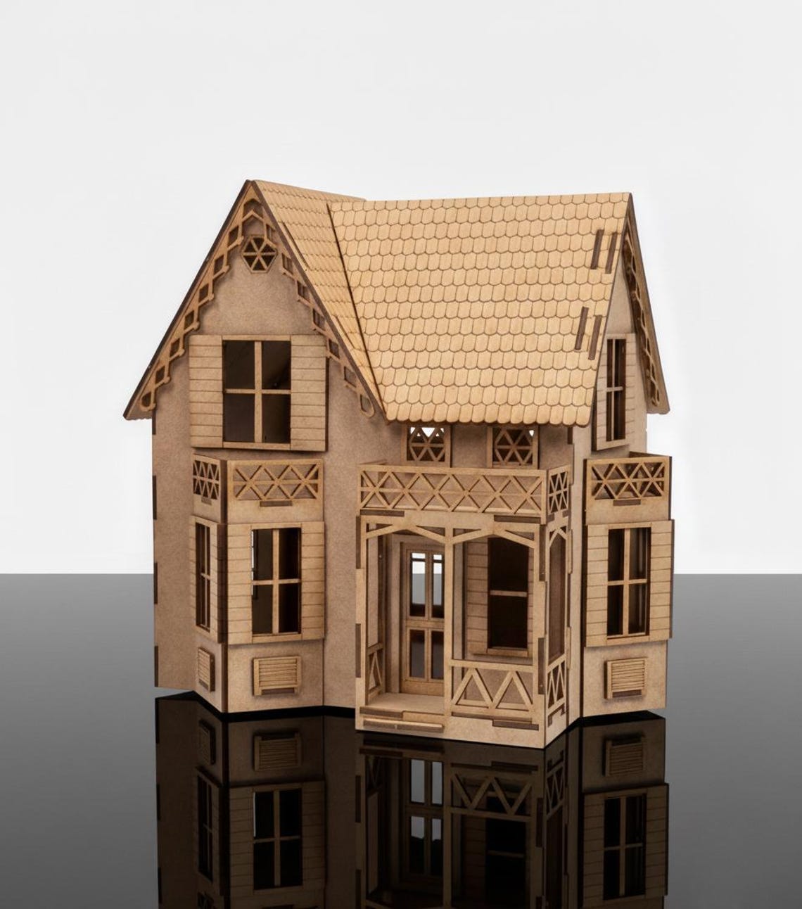 Victorian Dollhouse SVG | Laser Cut House Files | 3D Wood Puzzle ...