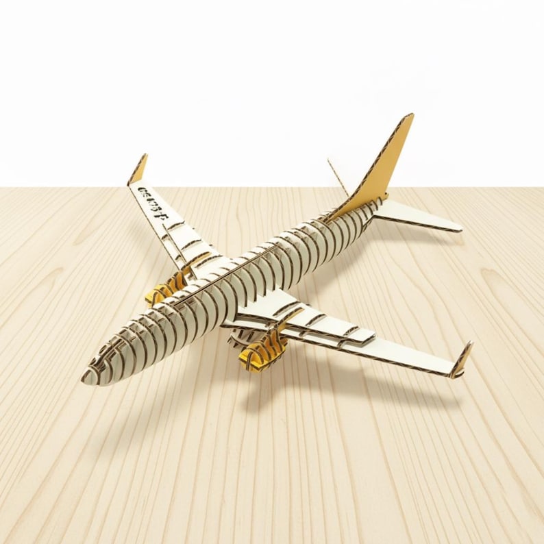 Laser Cut Airplane Model SVG, 3D Aircraft Puzzle Template, CNC ...