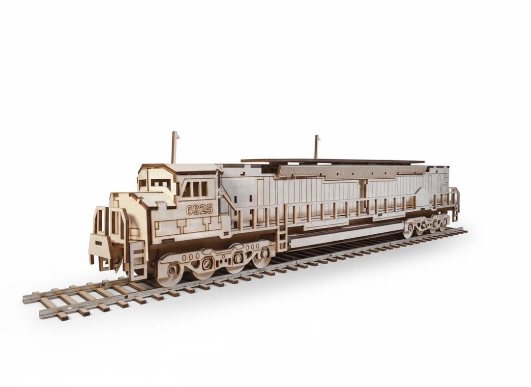 Diesel Locomotive Laser Cut File, 3D Wooden Train Model SVG DXF ...
