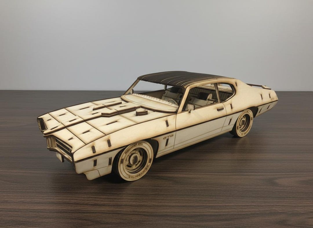 1960s Retro V8 Sport Coupe SVG | Classic Racing Car Model | Wooden ...